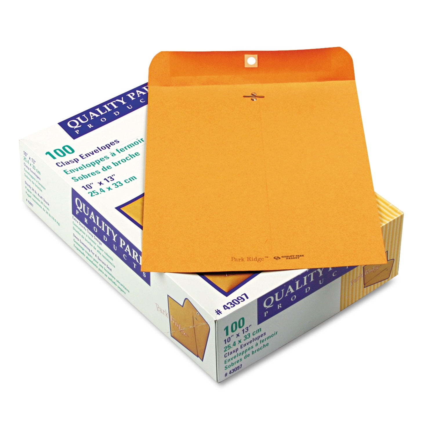 Quality Park Park Ridge Kraft Clasp Envelope 10 x 13 Brown Kraft 100 ...