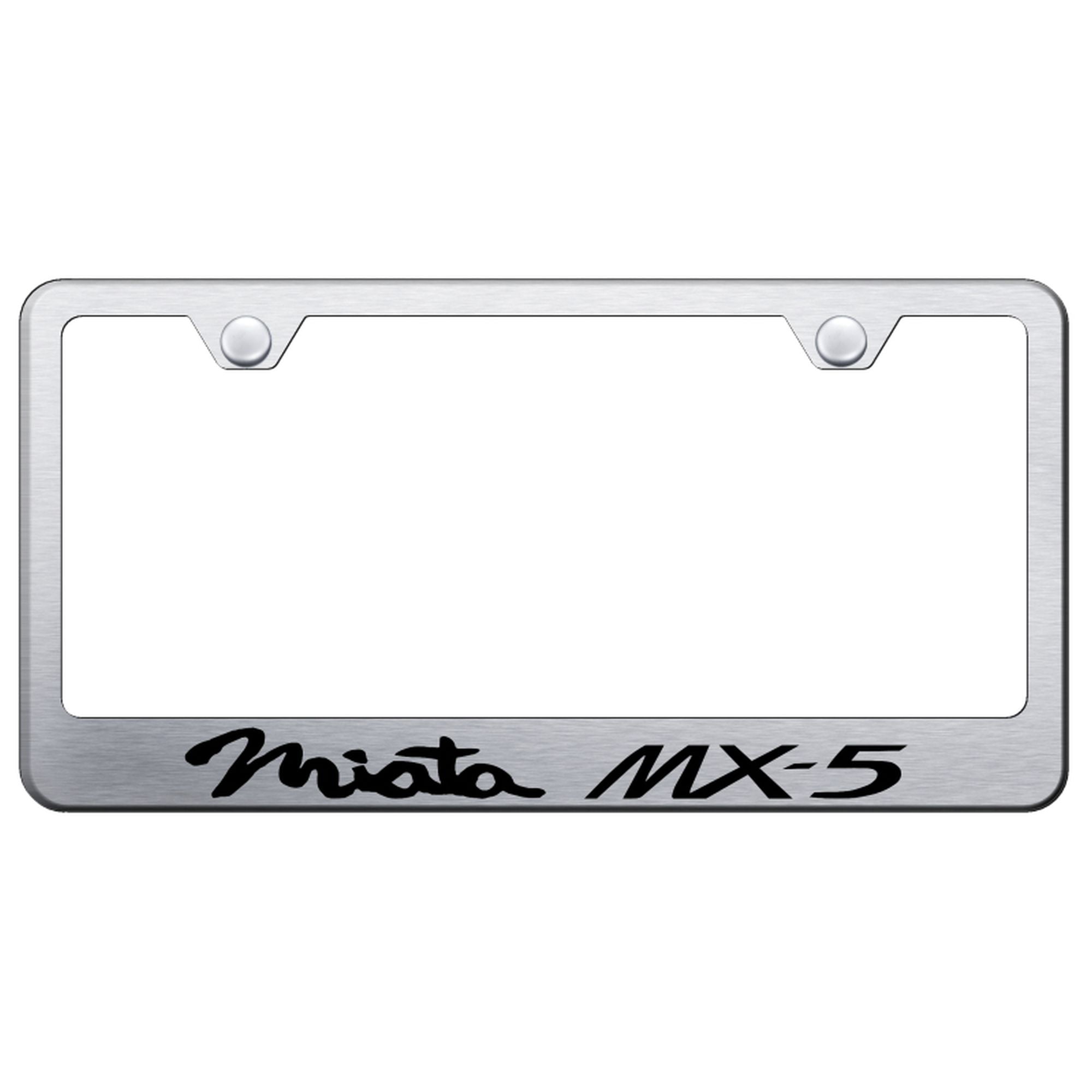 Mazda Miata MX-5 Laser Etched Logo Stainless Steel License Plate Frame ...
