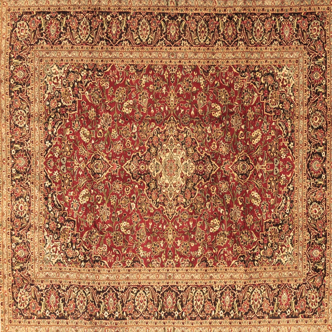 Ahgly Company Indoor Square Persian Brown Traditional Area Rugs, 5 ...