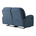Relax-A-Lounger Panama Modern Reclining Loveseat, Blue Woven Fabric ...
