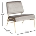 SAFAVIEH Romilly Modern Glam Velvet Accent Chair, Hazel Wood - Walmart.com