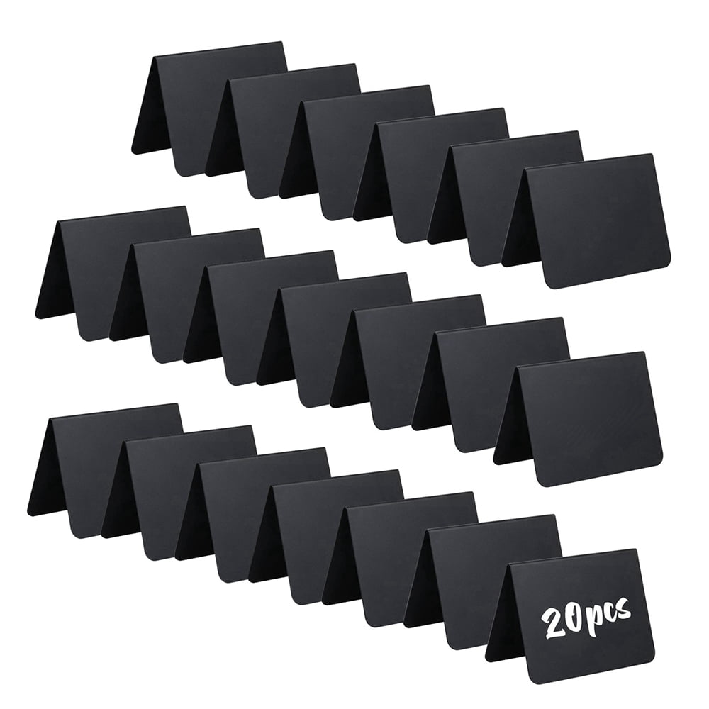 20PCS Mini Chalkboard Table Tent Signs Double Sided Blackboard 4"x3 ...
