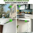 Cobweb Duster with Extension Pole, Washable Cleaning Set 2 Heads ...