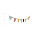 Luxshiny Cloth Triangle Bunting Flag Banner for Festive Party Hanging ...