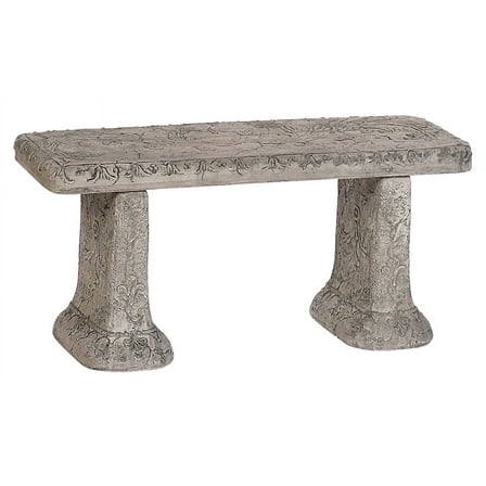 Athena Garden Petrified Rock Bench - Durable Stone Concrete Outdoor ...