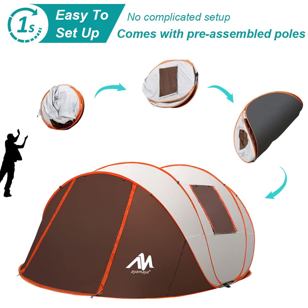 Buy AYAMAYA Pop Up Tent 6 Person Easy Pop Up Tents for Camping with ...