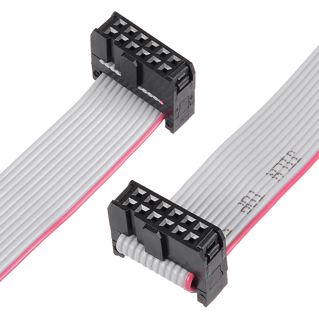 Buy IDC 12 Pins Connector Flat Ribbon Cable Female Connector 30cm 2 ...