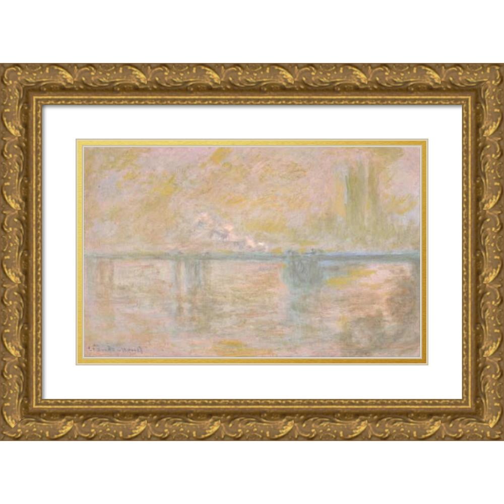 Claude Monet 18x13 Gold Ornate Wood Frame and Double Matted Museum Art ...