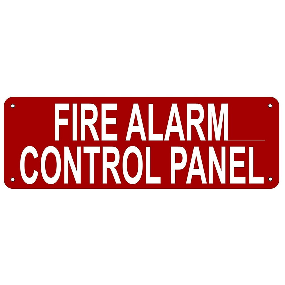 FIRE ALARM CONTROL PANEL SIGN (Aluminium Reflective Signs, RED 4x12 ...