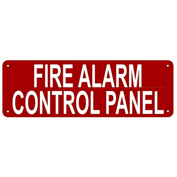 FIRE ALARM CONTROL PANEL SIGN (Aluminium Reflective Signs, RED 4x12 ...