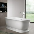 Royal 59 Inch Matte White Acrylic Double Ended Freestanding Tub ...