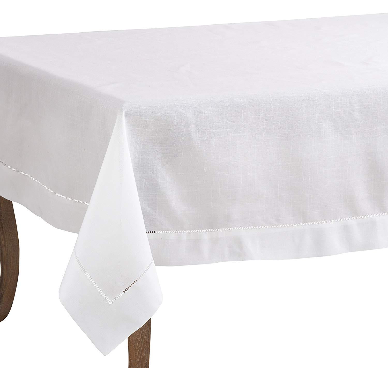 Fennco Styles Classic Solid Color Hemstitch Border Table Linens for ...