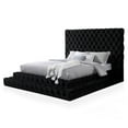 FOA Biron 3pc Black Fabric Upholstered Bedroom Set - Queen + 2 ...