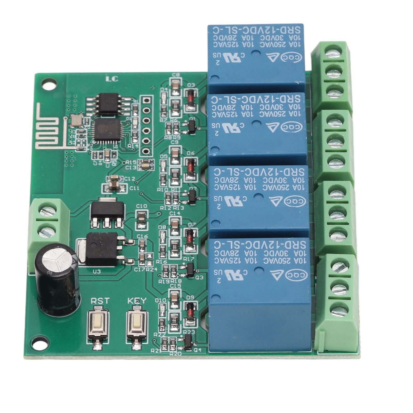 4 Channel Relay Module, 4 Channel ESP8266 Chip Controls Wifi Relay ...