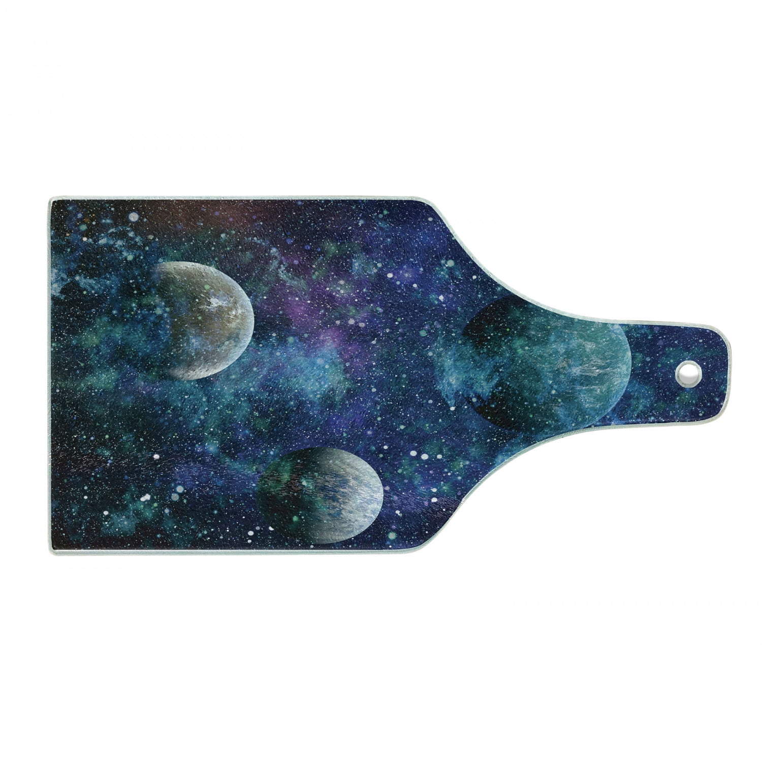 Astral Cutting Board, Universe Concept with Planets Stars Outer Space ...