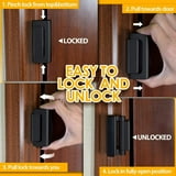 Estbridge 2 Pack Home Security Door Lock Withstand 800 lbs for Inward ...
