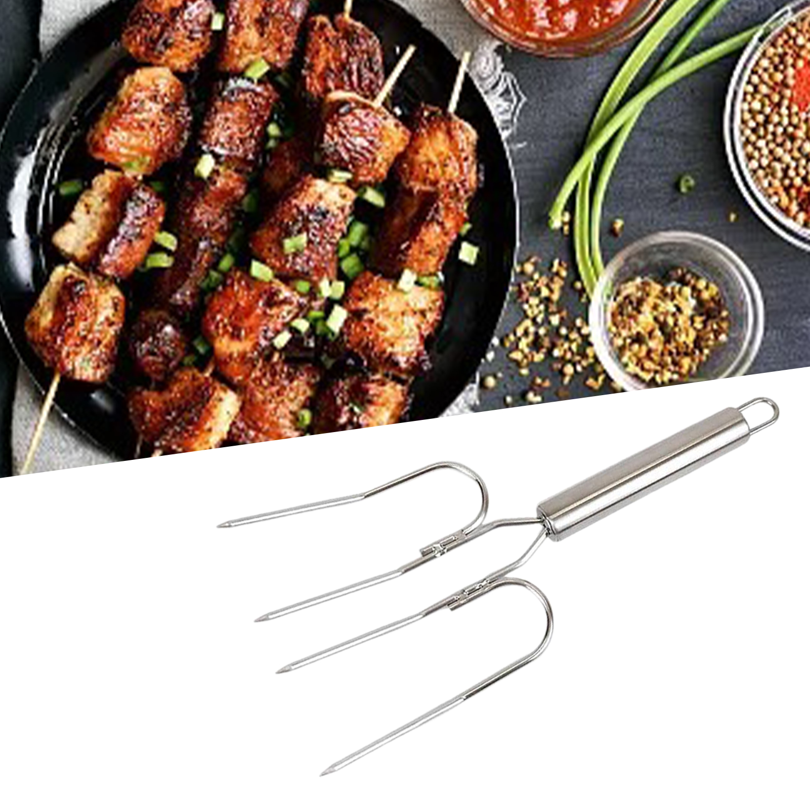 Stainless Steel Turkey Lifter Fork Non-Slip, Comfortable Handle ...