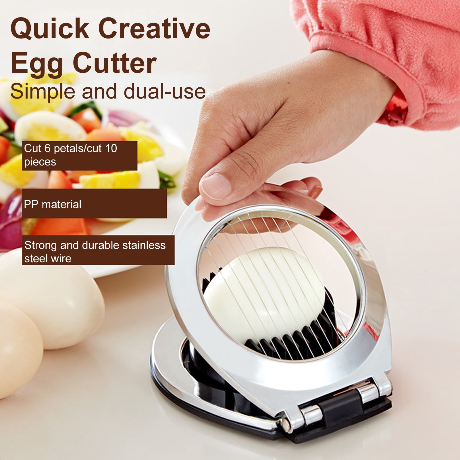 Reheyre Egg Slicer - 2 Modes, High Hardness, Rust-Proof, Uniform ...