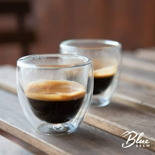 PARACITY Espresso Cups Set Of 2, 2 Oz Espresso Shot Glass, Espresso ...