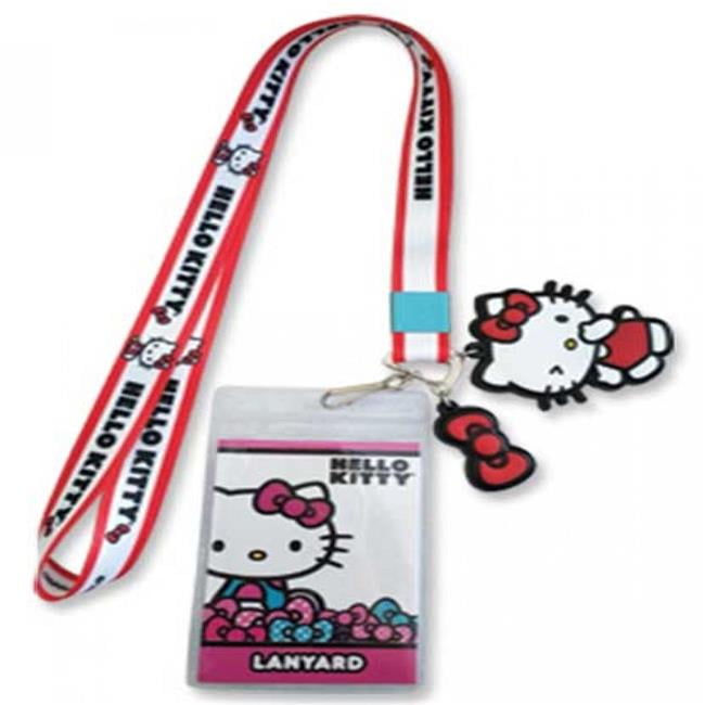 Hello Kitty 807112 Hello Kitty Id Badge & Charm Lanyard - Walmart.com ...