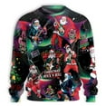 Rock N Roll Santa Christmas Sweatshirt, Retro Neon Guitar Santa ...