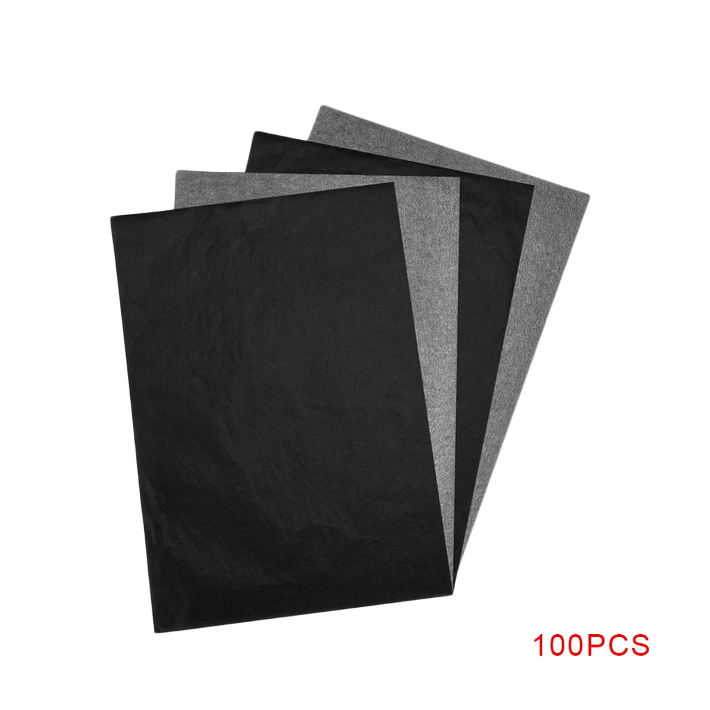 100pcs A4 Carbon Paper Black Legible Graphite Copy Paper for Fashion ...