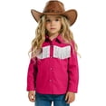 Boys Girls Kids Fringe Snap Button Down Western Shirt Cow Girl Cowboy ...