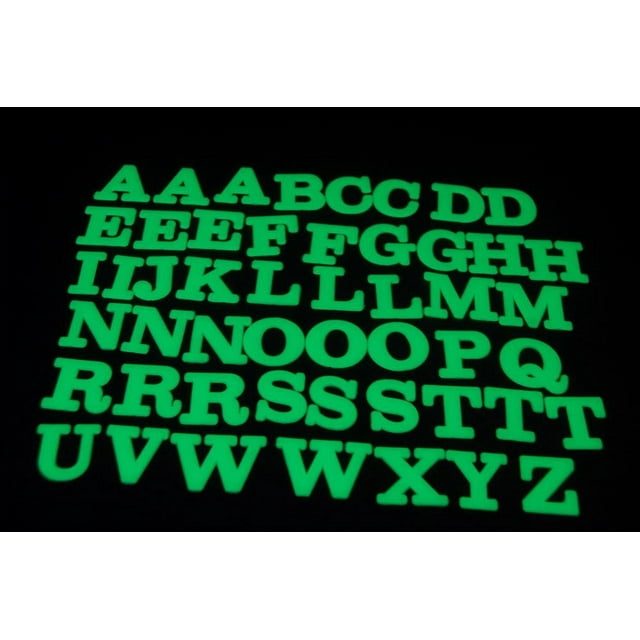 DirectGlow 50 Piece Glow in The Dark Alphabet Set Wall Décor - Walmart.com