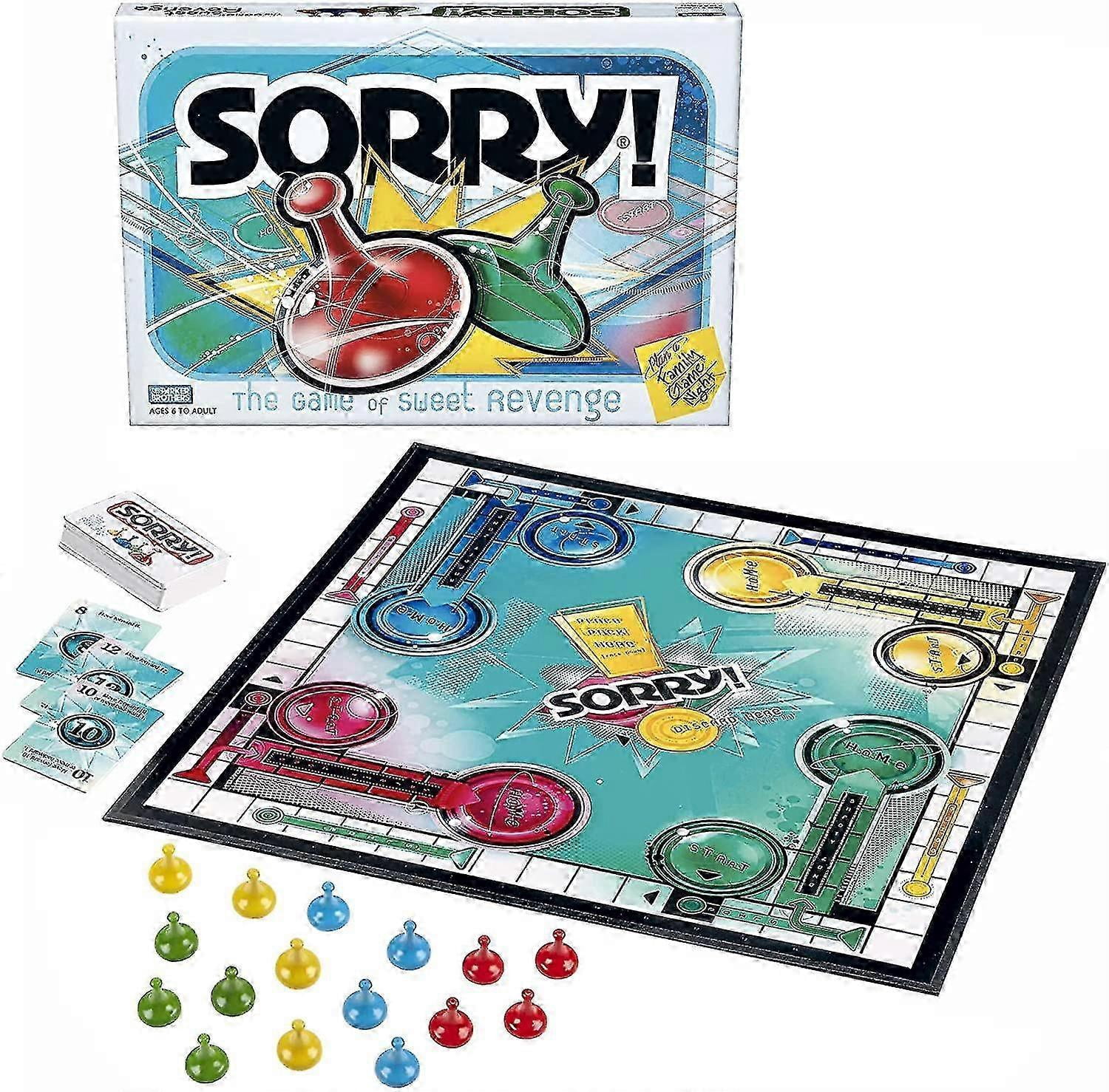 Hasbro Gaming Sorry! Parker Brothers Family Board Game For 2 To 4 ...