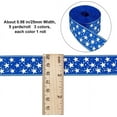 3 Rolls 3 Colors Theme Polyester Grosgrain Ribbon Sparkle Ribbon Silver ...