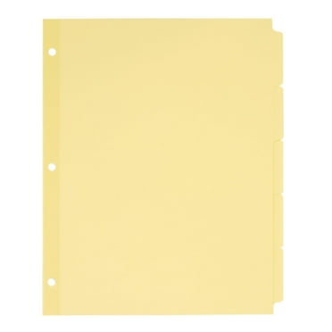 Avery Plain Tab Write & Erase Dividers, 5 Tabs, White, 36 Sets (11506 ...