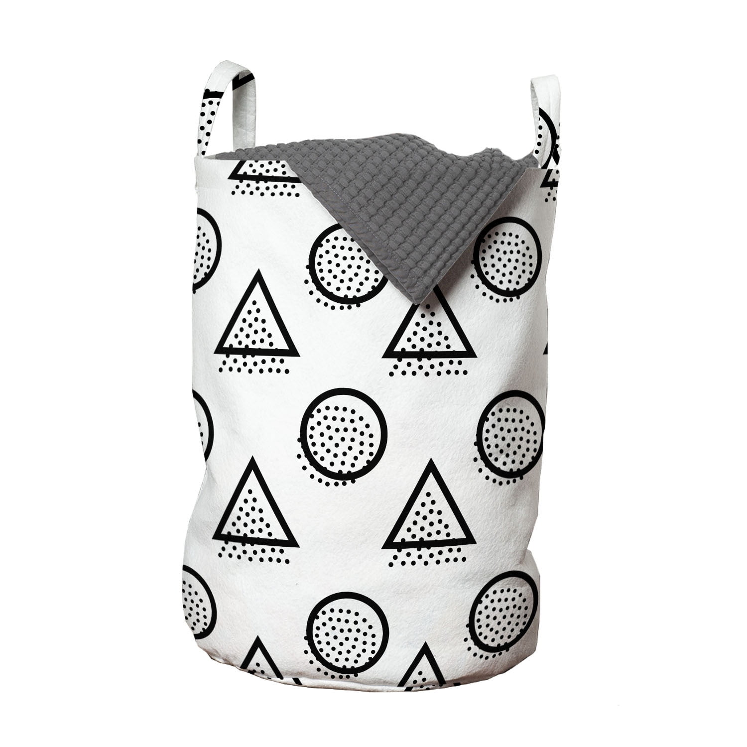 Abstract Laundry Bag, Geometric Triangles and Circles with Little Dots ...