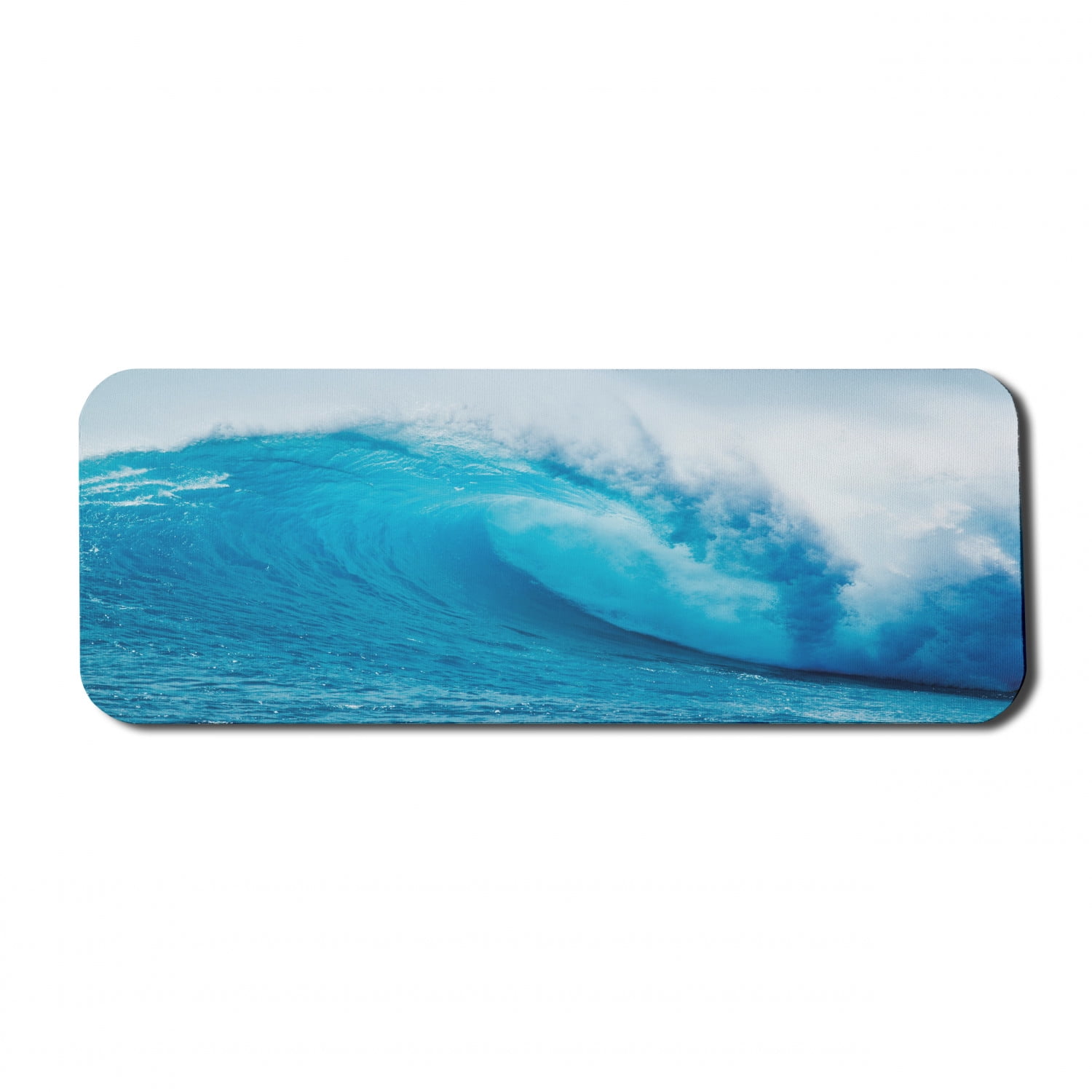 Ocean Computer Mouse Pad, Wavy Ocean Adventurous Surfing Extreme Water ...