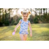 Millie Loves Lily Female Periwinkle and White Whale Ruffle-Accent ...