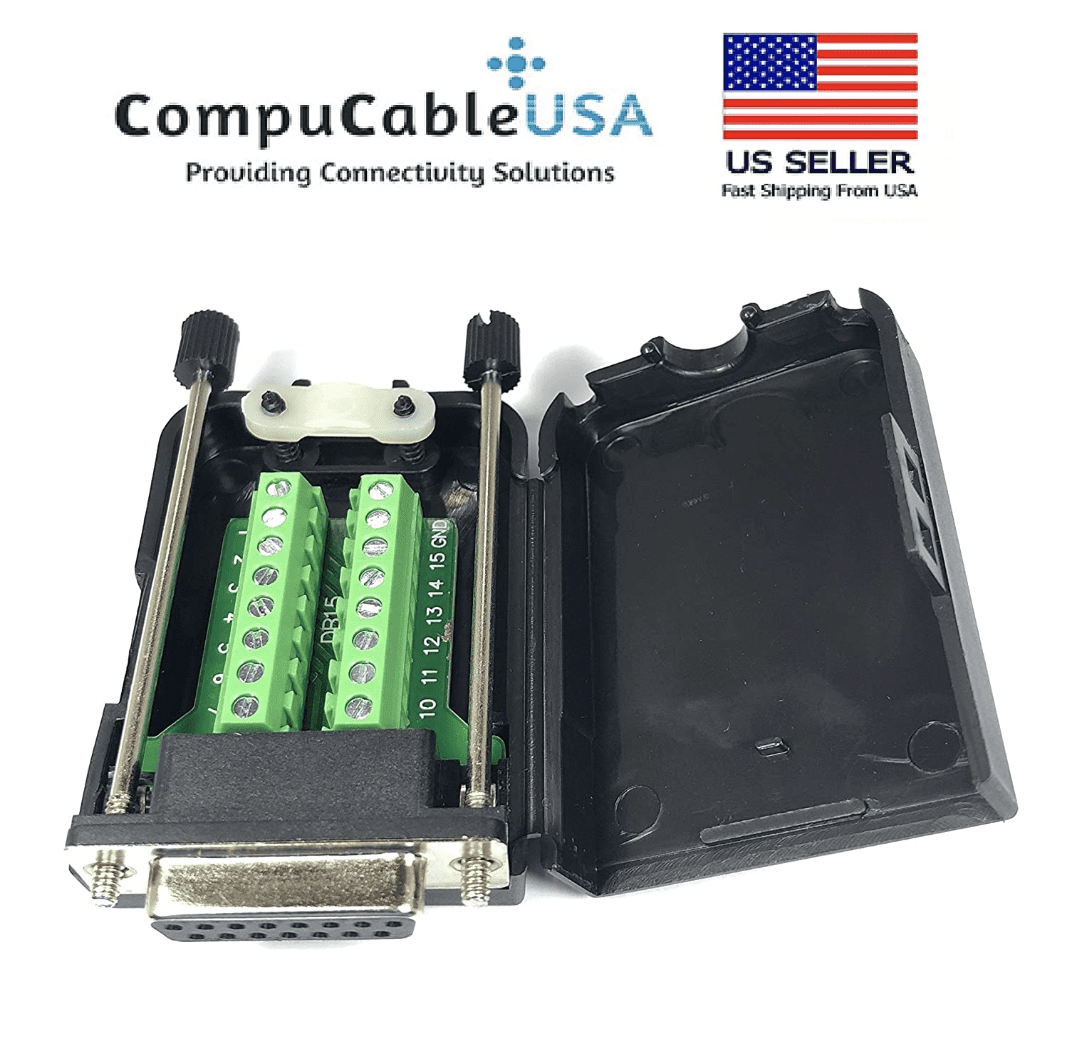 CompuCablePlusUSA.com Best DB15 Female Solderless Breakout Terminal ...
