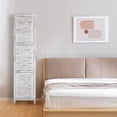 Bonnlo 5.9 Ft Tall Wood Room Divider, Folding Partition Wall ...