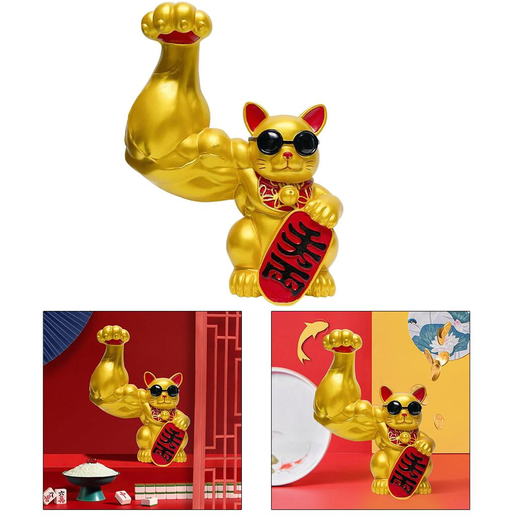 Staute Lucky Cat Feng Shui Cat Year Housewarming Gifts - Walmart.com