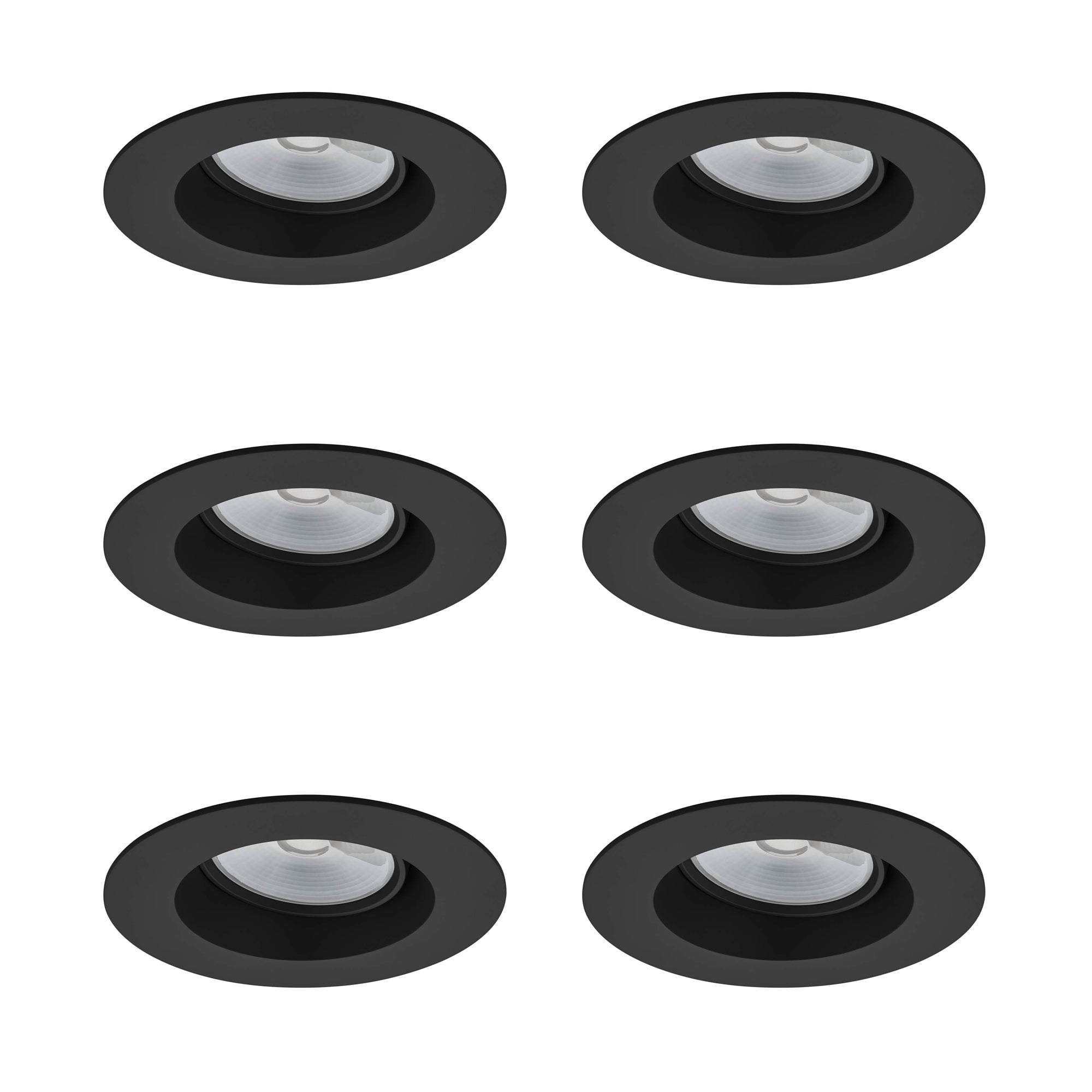 Round 6 inch Black LED Regressed Recessed Ceiling Down Light - 4000K ...