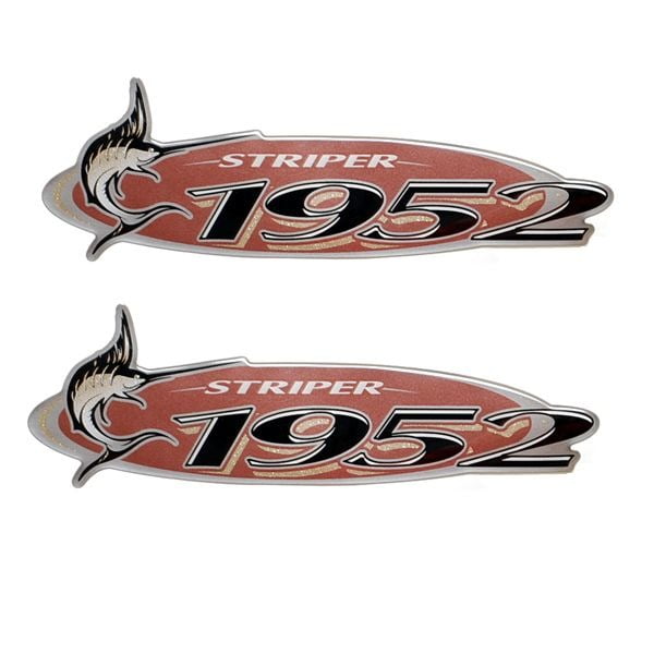 Striper Boat Raised Decal Stickers | 1952 Foam Filled Emblems (Pair ...