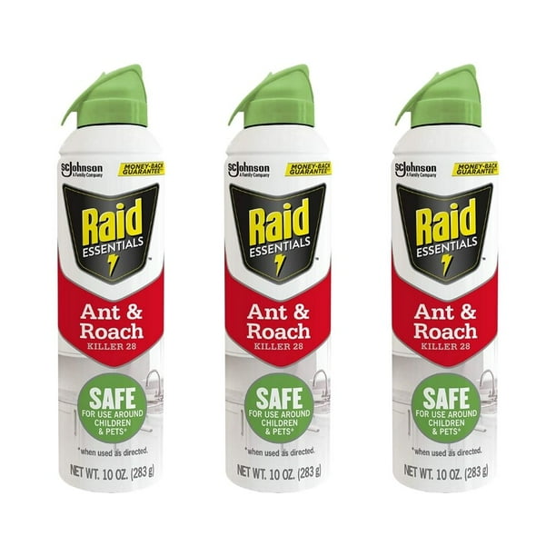 Raid Essentials Ant & Roach, 10 oz (3-Pack) - Walmart.com