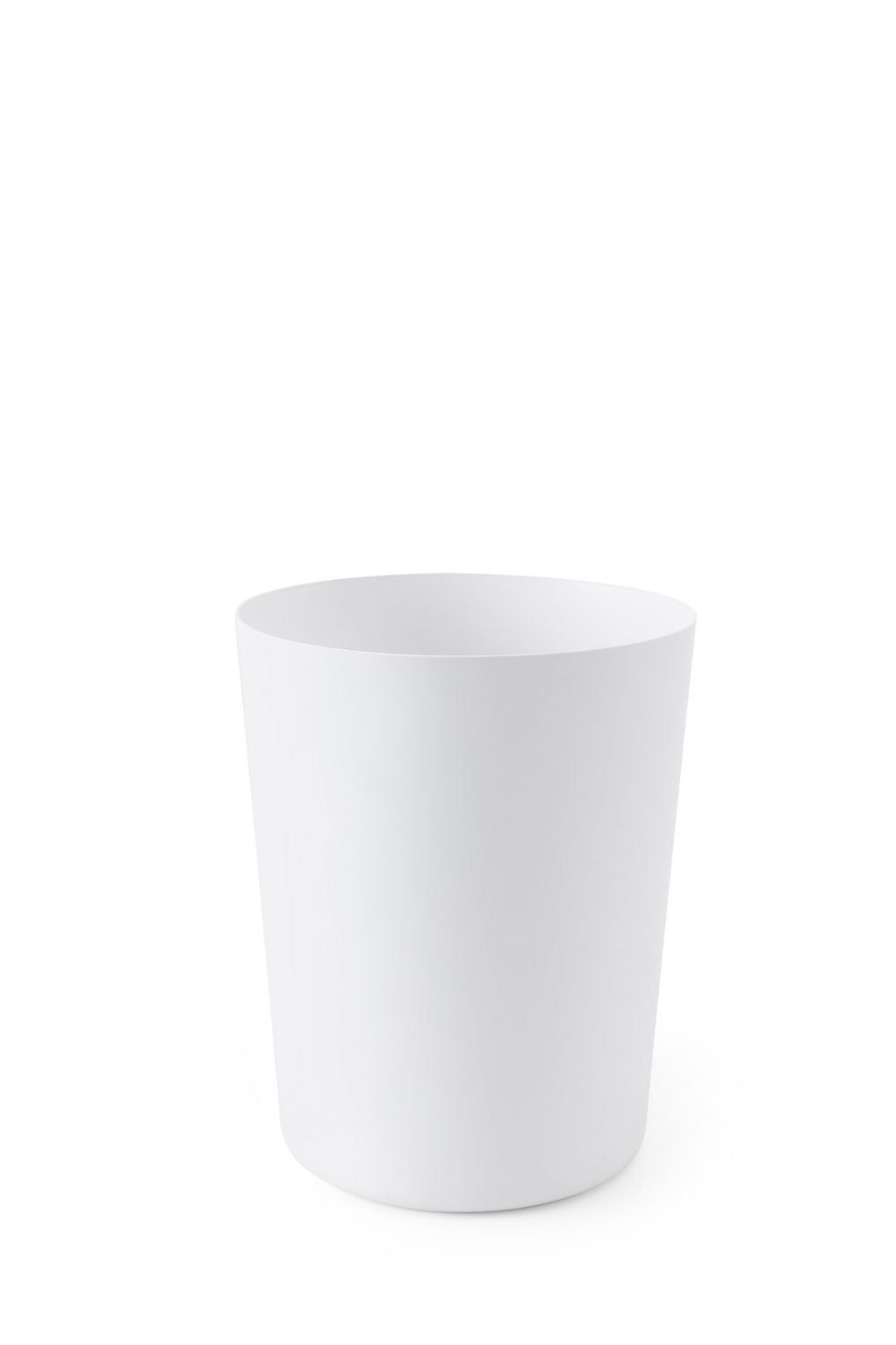 Grey Label White Waste Can, Round Plastic Bathroom Trash Bin, Garbage ...