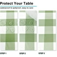 60 x 102 Inch Checkered Tablecloth Rectangle - Waterproof, Wrinkle ...