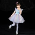 Little Girls Spring Dress Bow Tie Sparkling Sequins Dance Shows Stage ...