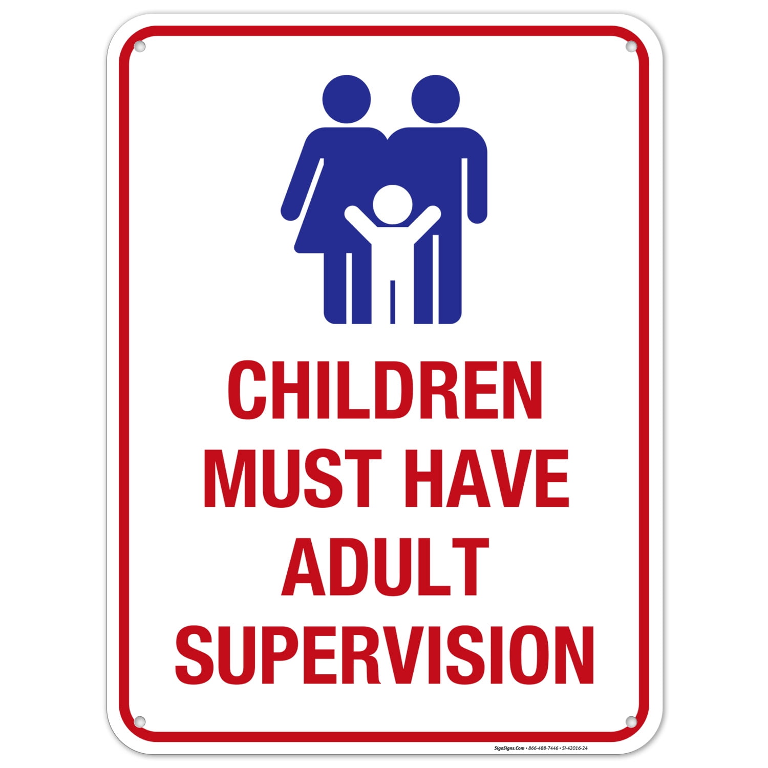 Pool Sign, Children Must Have Adult Supervision Sign, - Walmart.com