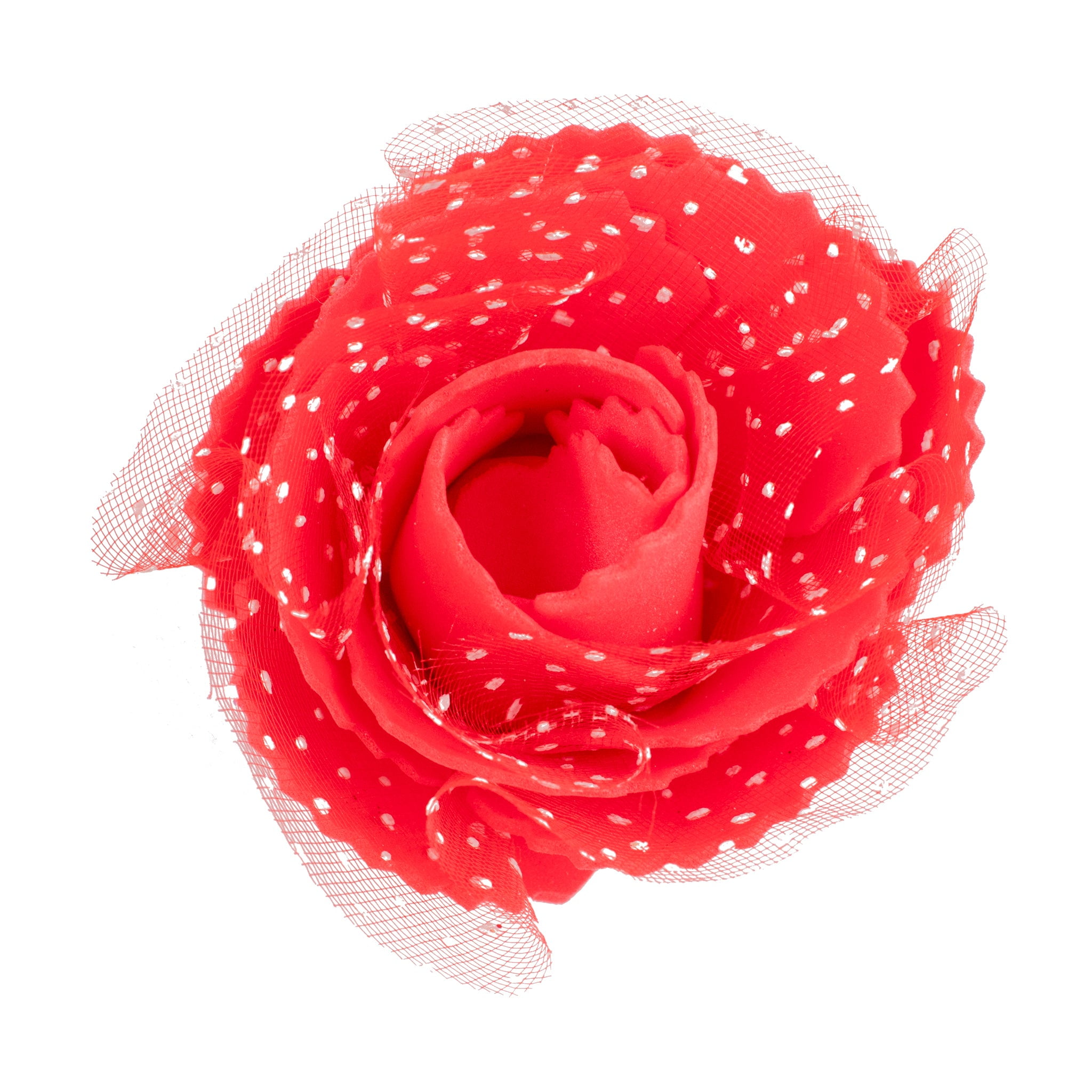 Artificial Flower Mini Red Foam Organza Rose Heads 3" DIY 100 Pcs for ...