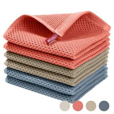 Smiry 100% Cotton Waffle Weave Kitchen Dish Cloths, Ultra Soft ...