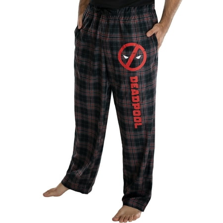 Marvel Mens' Deadpool Logo Plaid Lounge Pajama Pants (Medium) - Walmart.ca