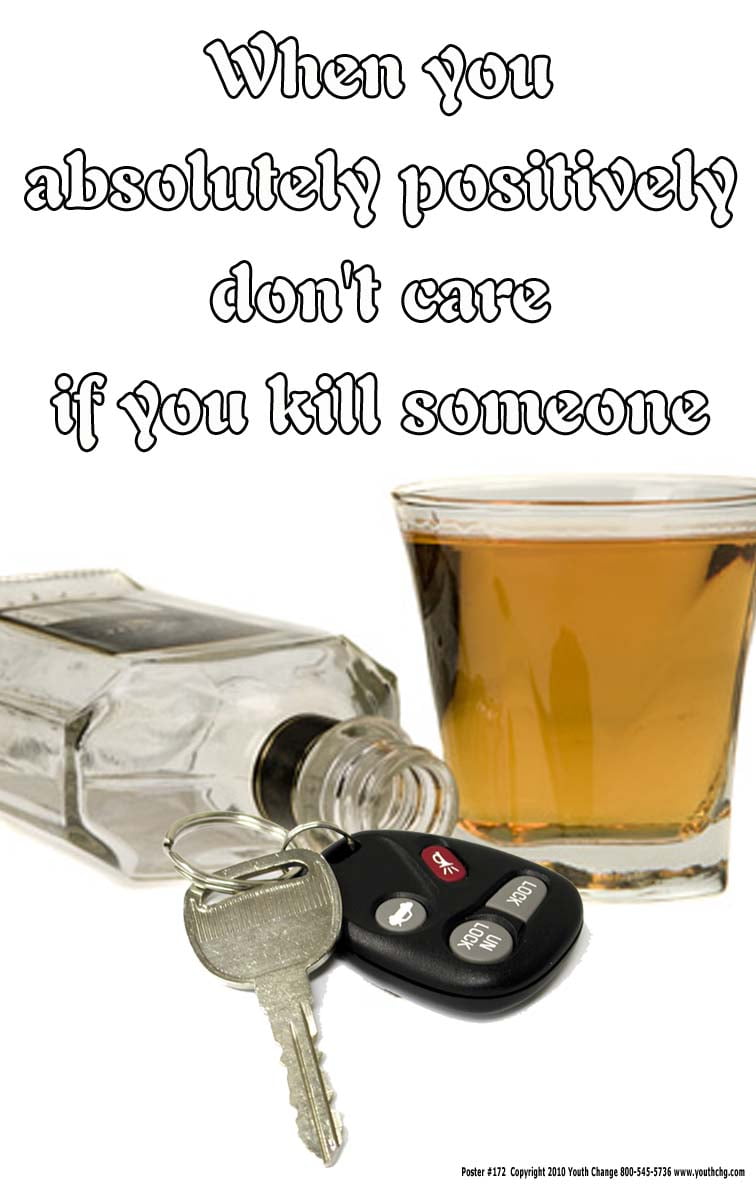 Youth Change Poster #172 Drink and Drive: DWI, DUI, Under-Age Drinking ...