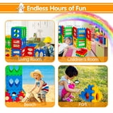 Gymax Large Jumbo Waffle Block Set for Toddlers and Children - 32 ...