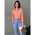 Gynyvoja Button Down Shirt for Women Long Sleeve Solid Color Blouses ...